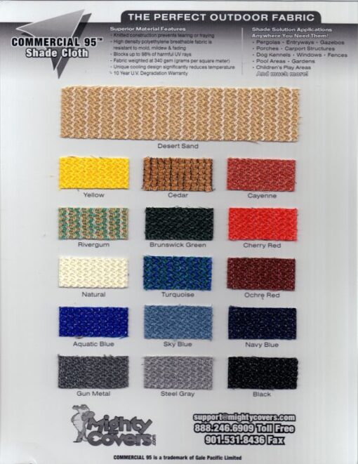 Commercial 95 Mesh Shade Sail Colors: Choose the Perfect Shade