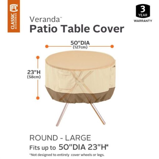 Veranda Round Table Cover • Mighty Covers